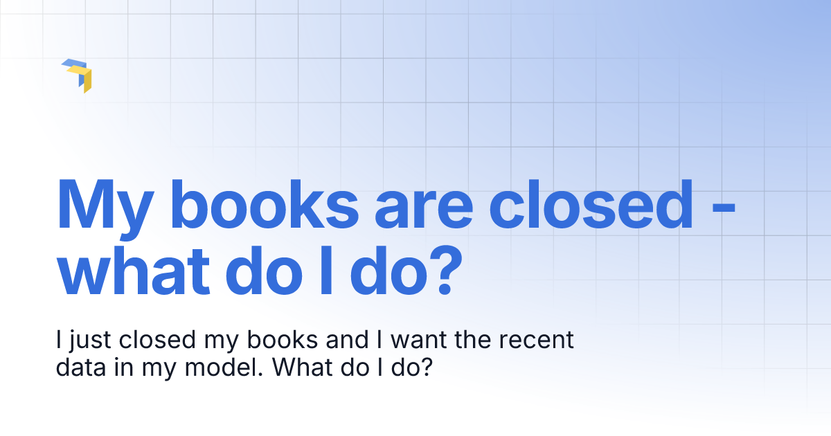 My books are closed - what do I do? | Navigating the Excel Add-In | Drivepoint Help