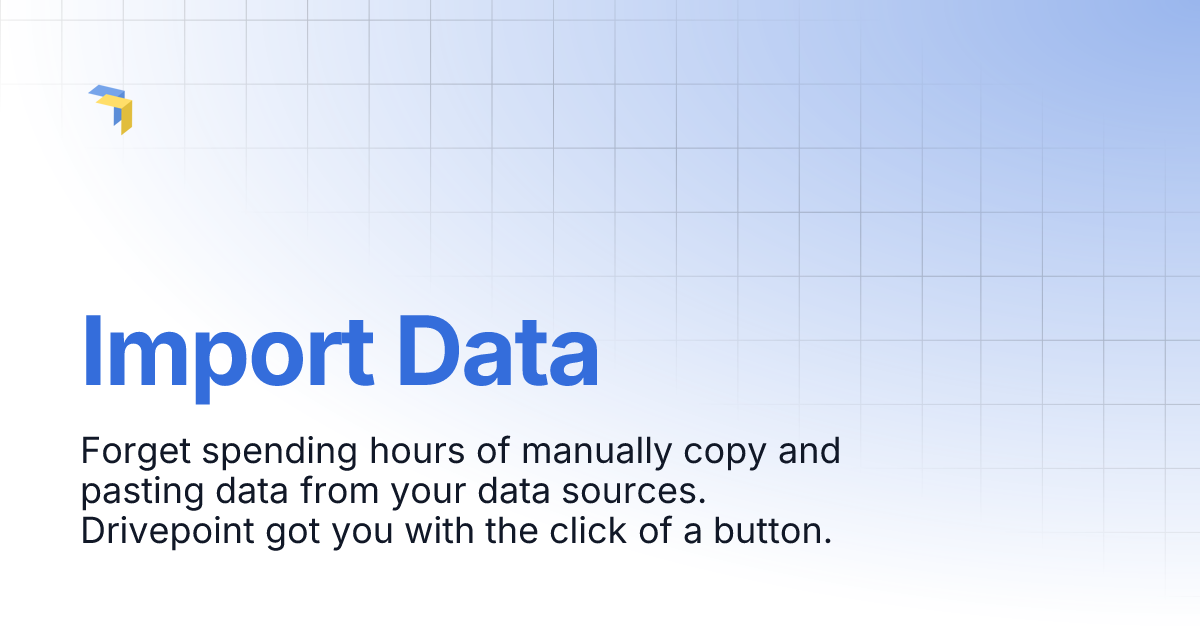 Import Data | Navigating the Excel Add-In | Drivepoint Help