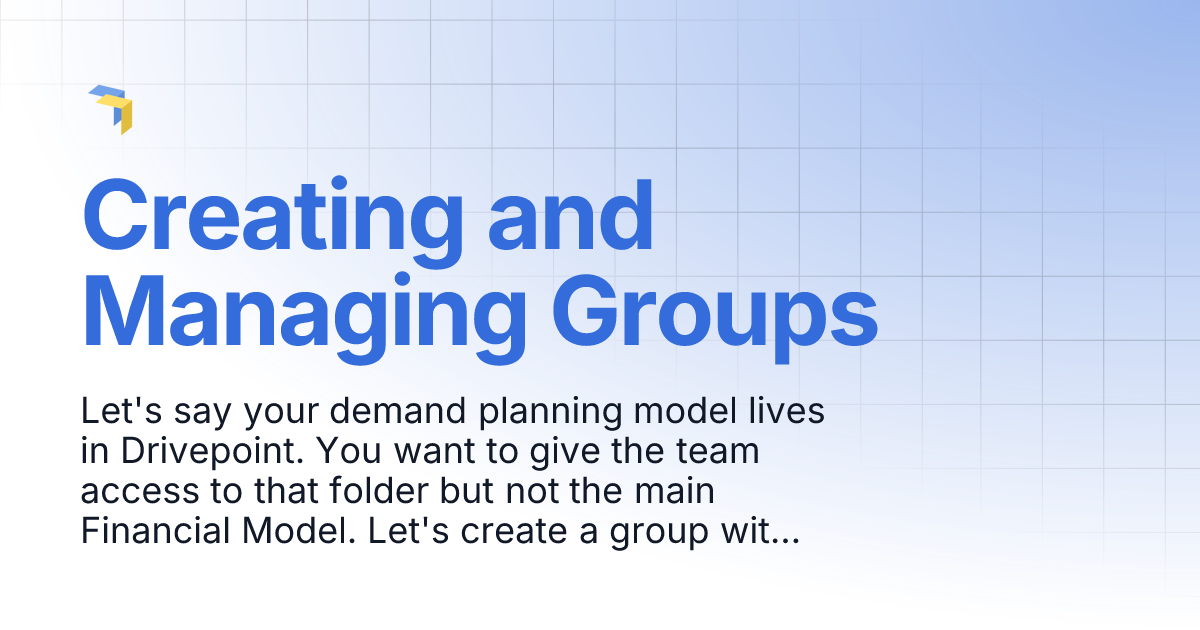 Creating and Managing Groups | Drivepoint Help